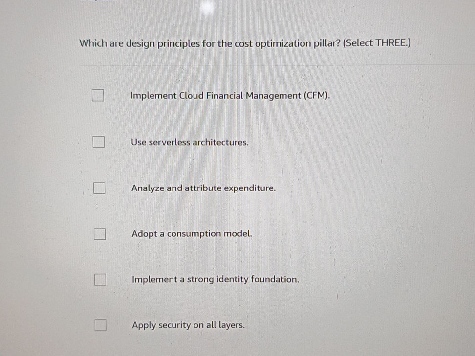 Which are design principles for the cost | StudyX