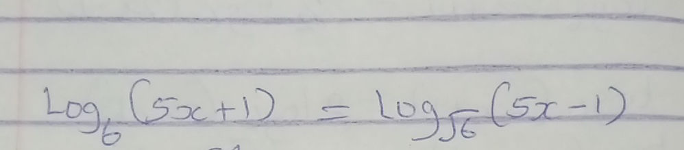 Solving Logarithmic Equations: log base 6 | StudyX