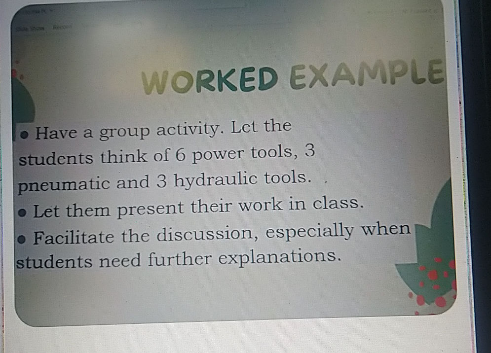 Have a group activity. Let the students | StudyX