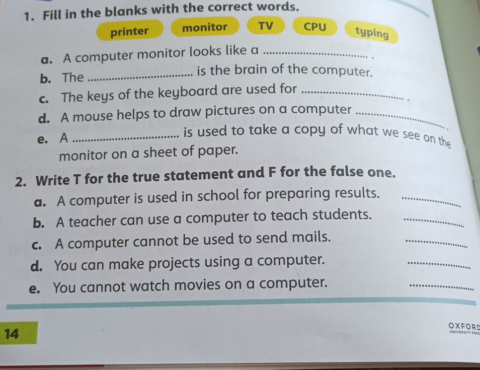 1. Fill in the blanks with the correct | StudyX