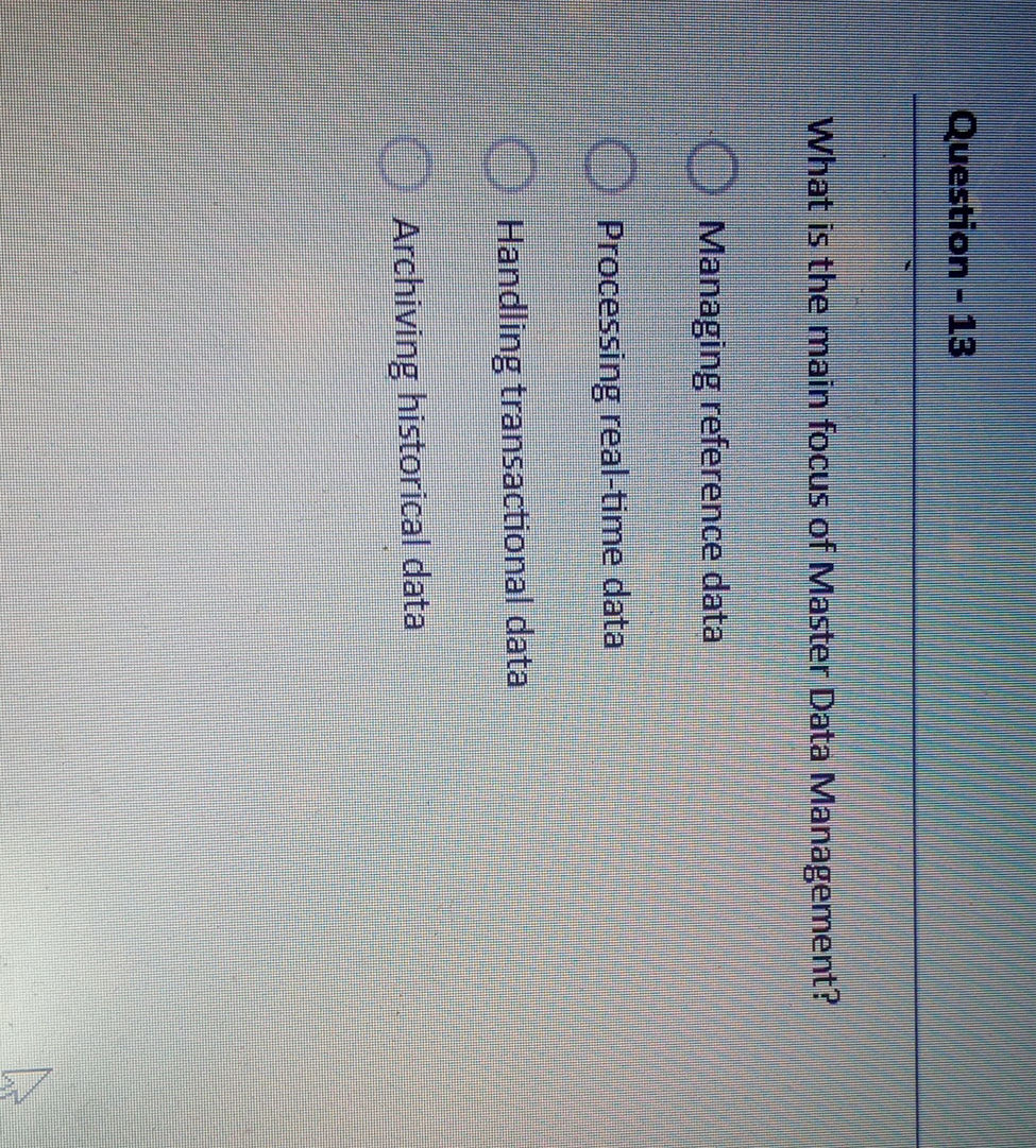 What is the main focus of Master Data | StudyX