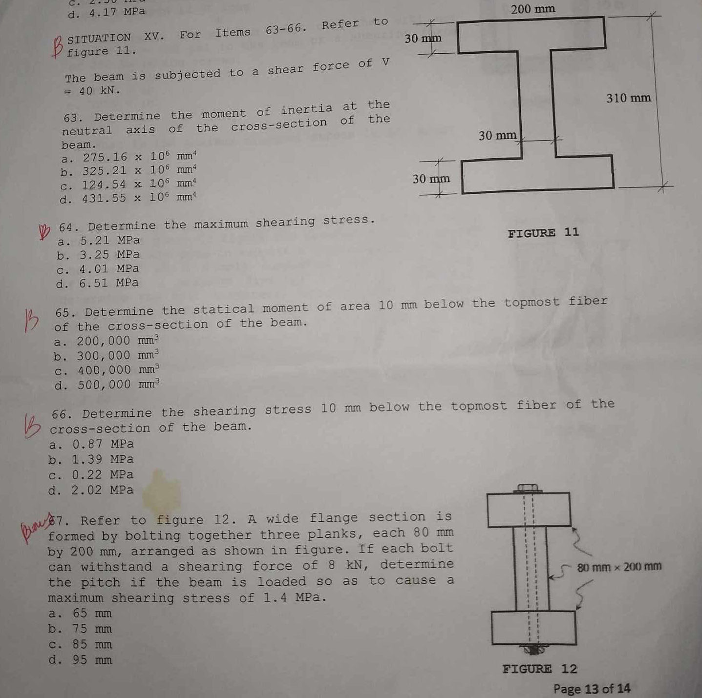 SITUATION XV. For Items 63-66. Refer to | StudyX