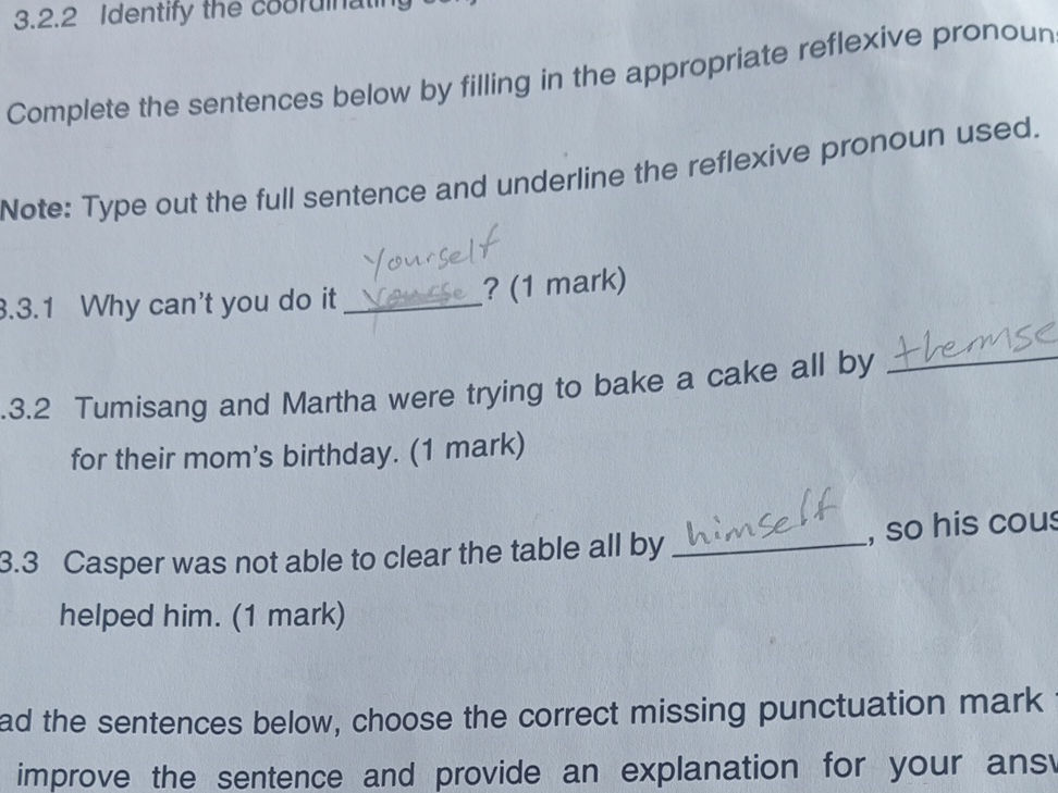 Complete the sentences below by filling in | StudyX