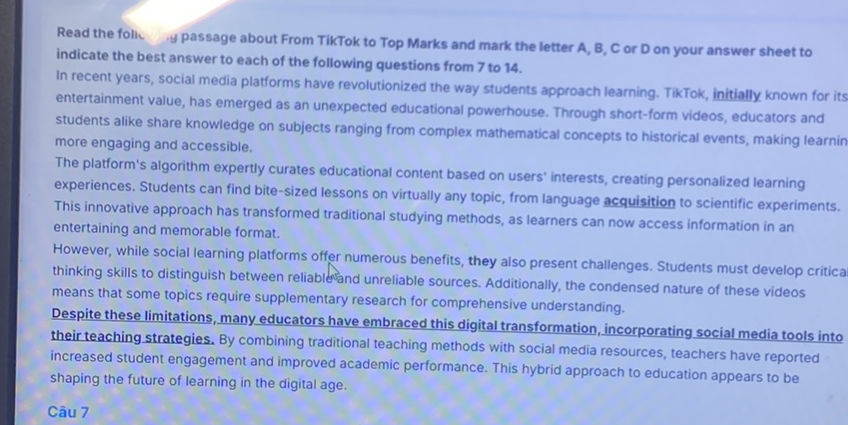 Read the folicy passage about From TikTok to | StudyX