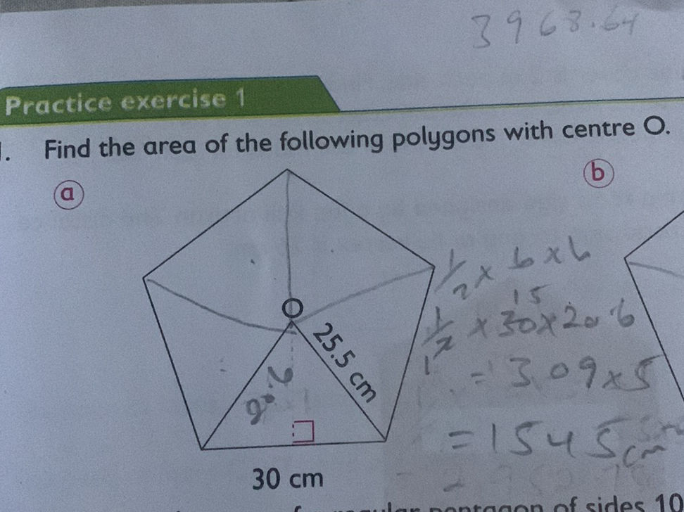 1. Find the area of the following polygons | StudyX