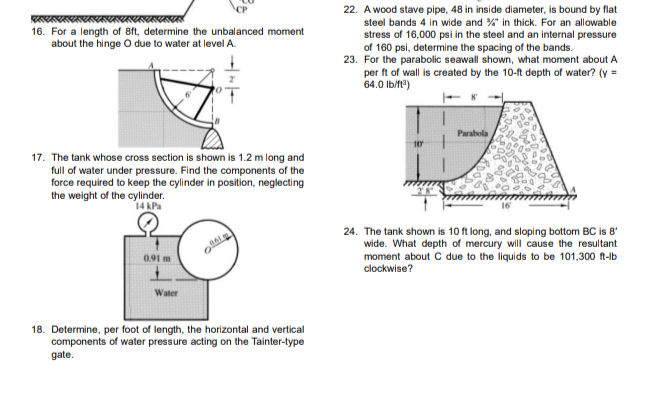 16. For a length of 8ft, determine the | StudyX