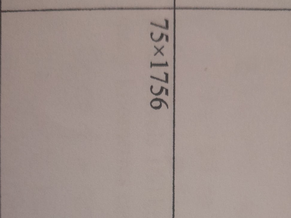 Calculate 75 times 1756 | StudyX