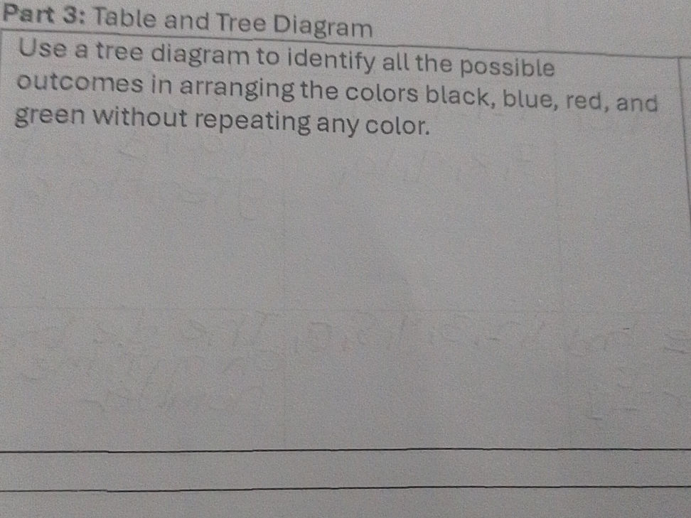 Part 3: Table and Tree Diagram Use a tree | StudyX