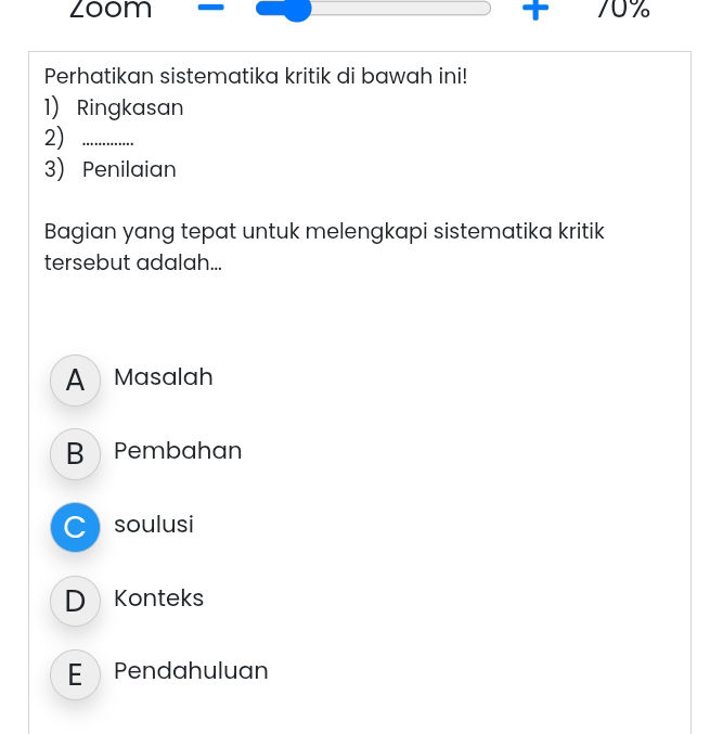 Perhatikan sistematika kritik di bawah ini! | StudyX