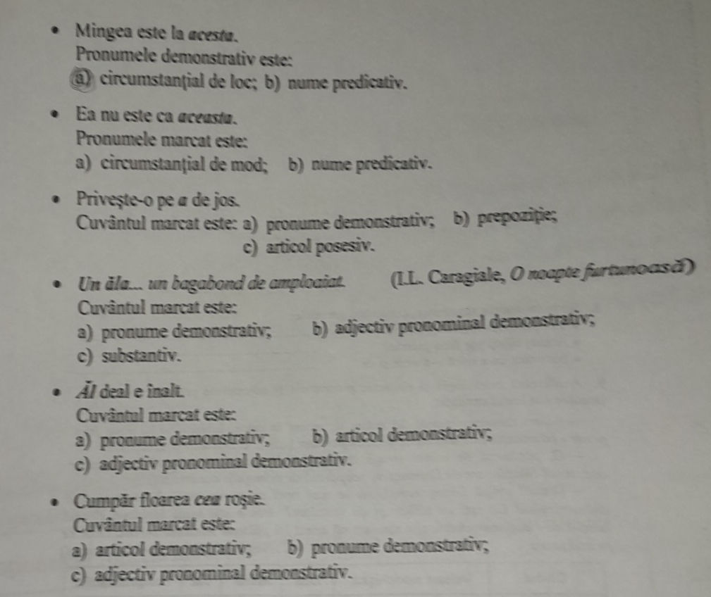 Mingea este la acesta. Pronumele | StudyX