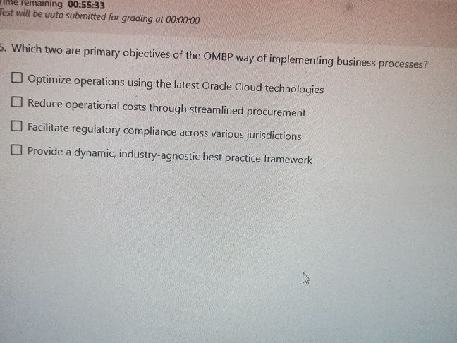 5. Which two are primary objectives of the | StudyX