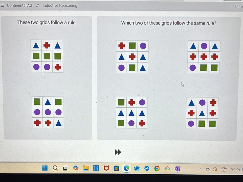These two grids follow a rule Which two of | StudyX