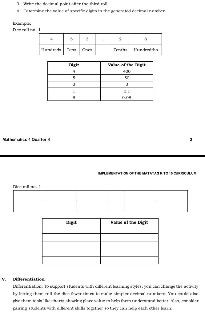 3. Write the decimal point after the third | StudyX