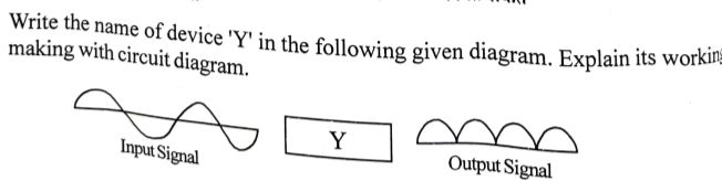 Write the name of device 'Y' in the | StudyX