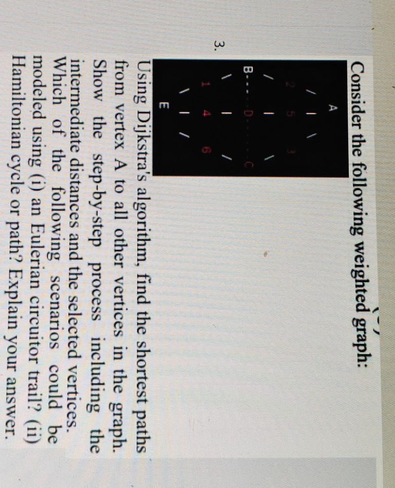 Consider the following weighted graph: ``` | StudyX