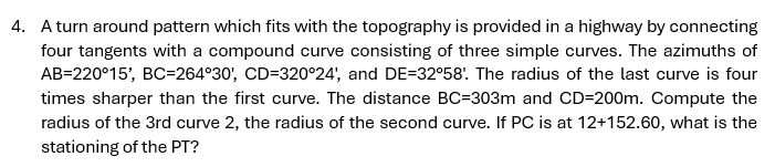 4. A turn around pattern which fits with the | StudyX