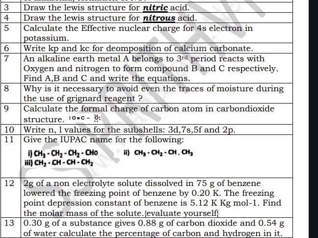3 Draw the lewis structure for nitric acid. | StudyX