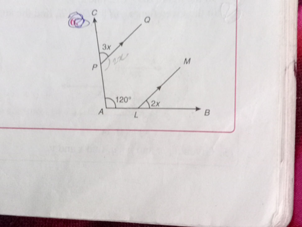 The image shows a diagram with angles | StudyX