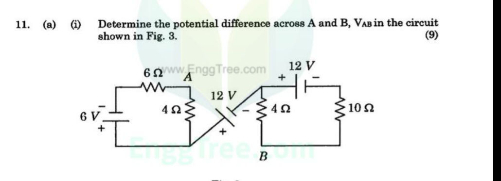 11. (a) (i) Determine the potential | StudyX