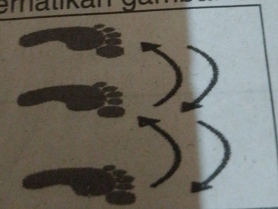 The image shows a sequence of footprints and | StudyX