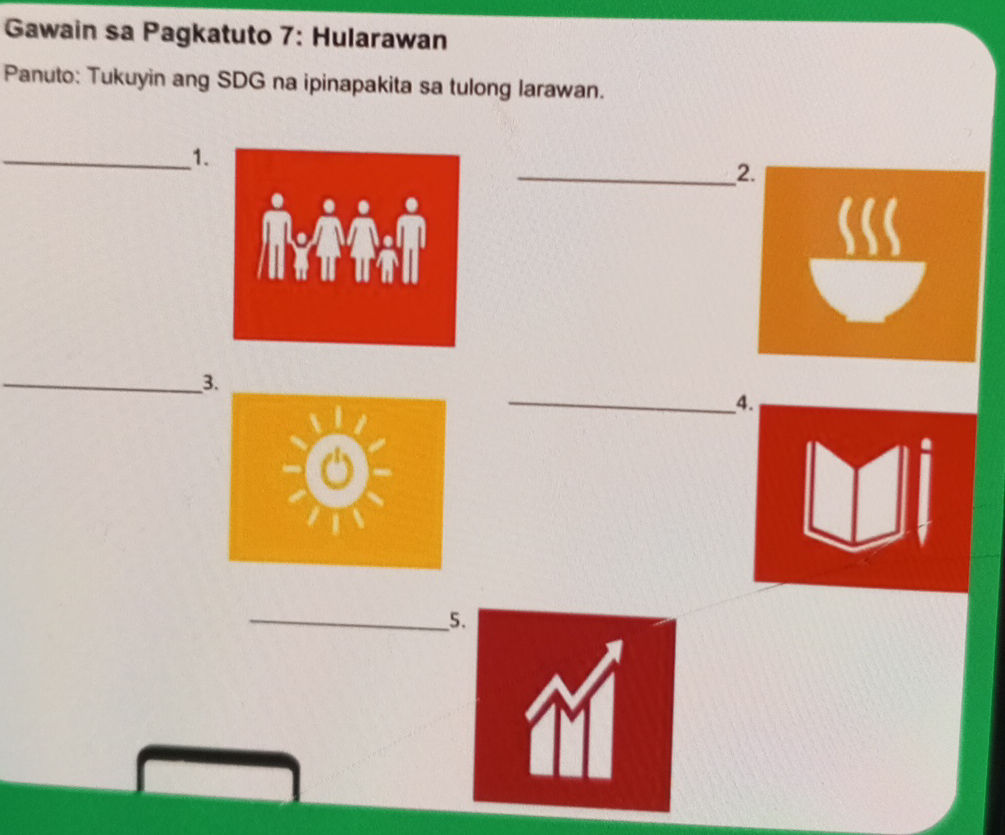 Gawain sa Pagkatuto 7: Hularawan Panuto: | StudyX