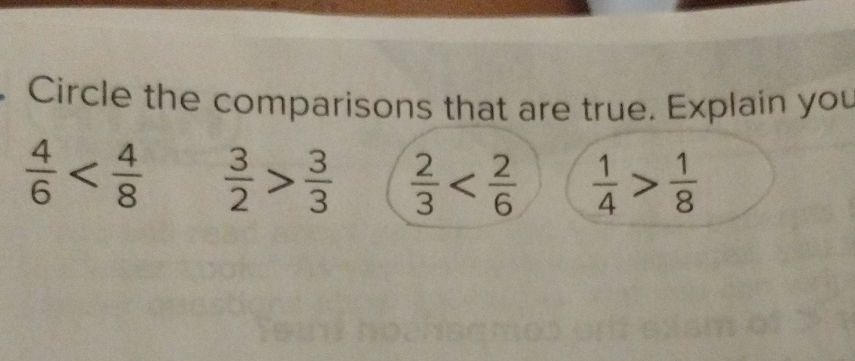 Circle the comparisons that are true. $ | StudyX