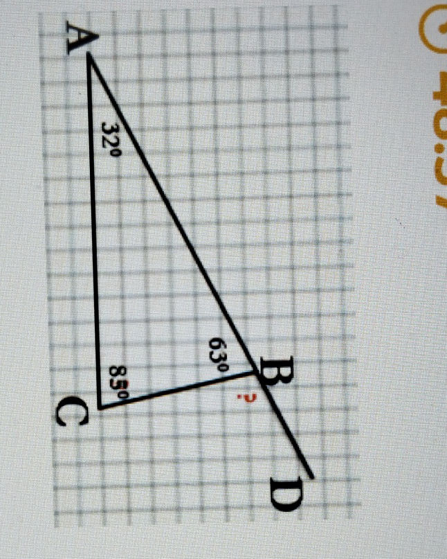 A triangle is shown with angles labeled. | StudyX