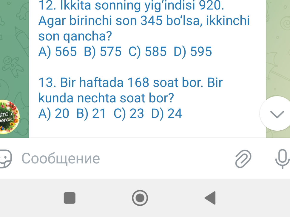 12. Ikkita sonning yig'indisi 920. Agar | StudyX