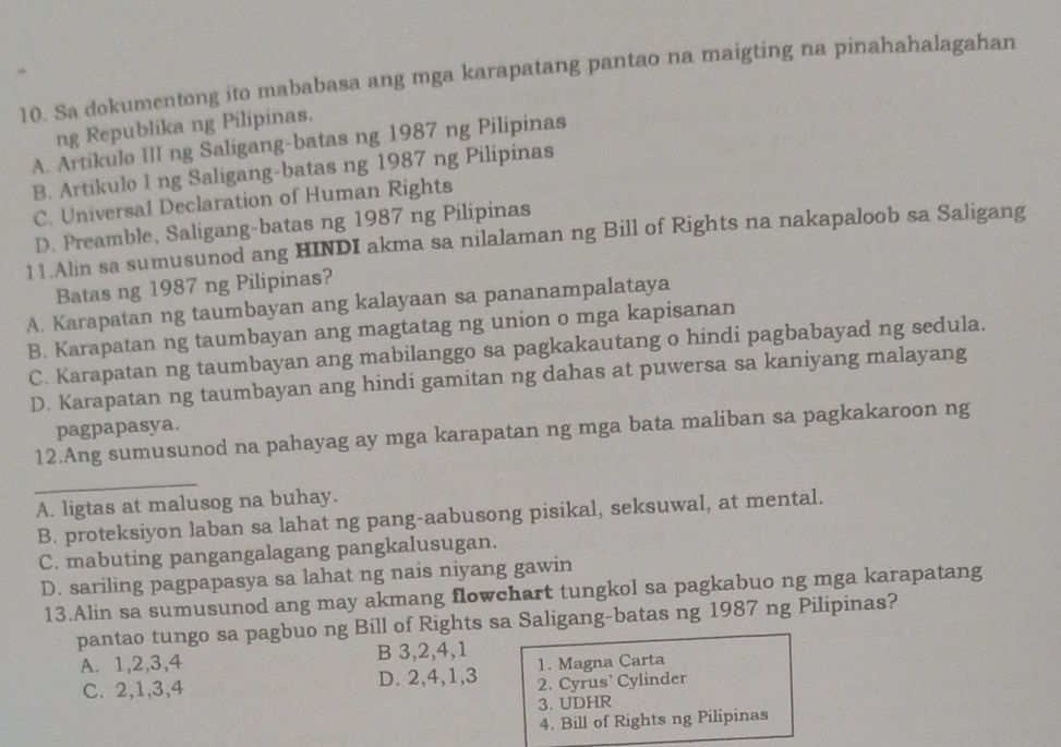 10. Sa dokumentong ito mababasa ang mga | StudyX