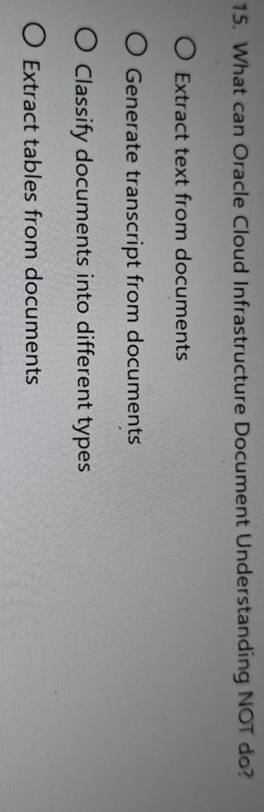 15. What can Oracle Cloud Infrastructure | StudyX