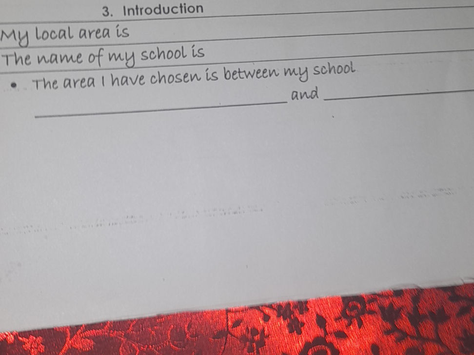 3. Introduction My local area is The name | StudyX