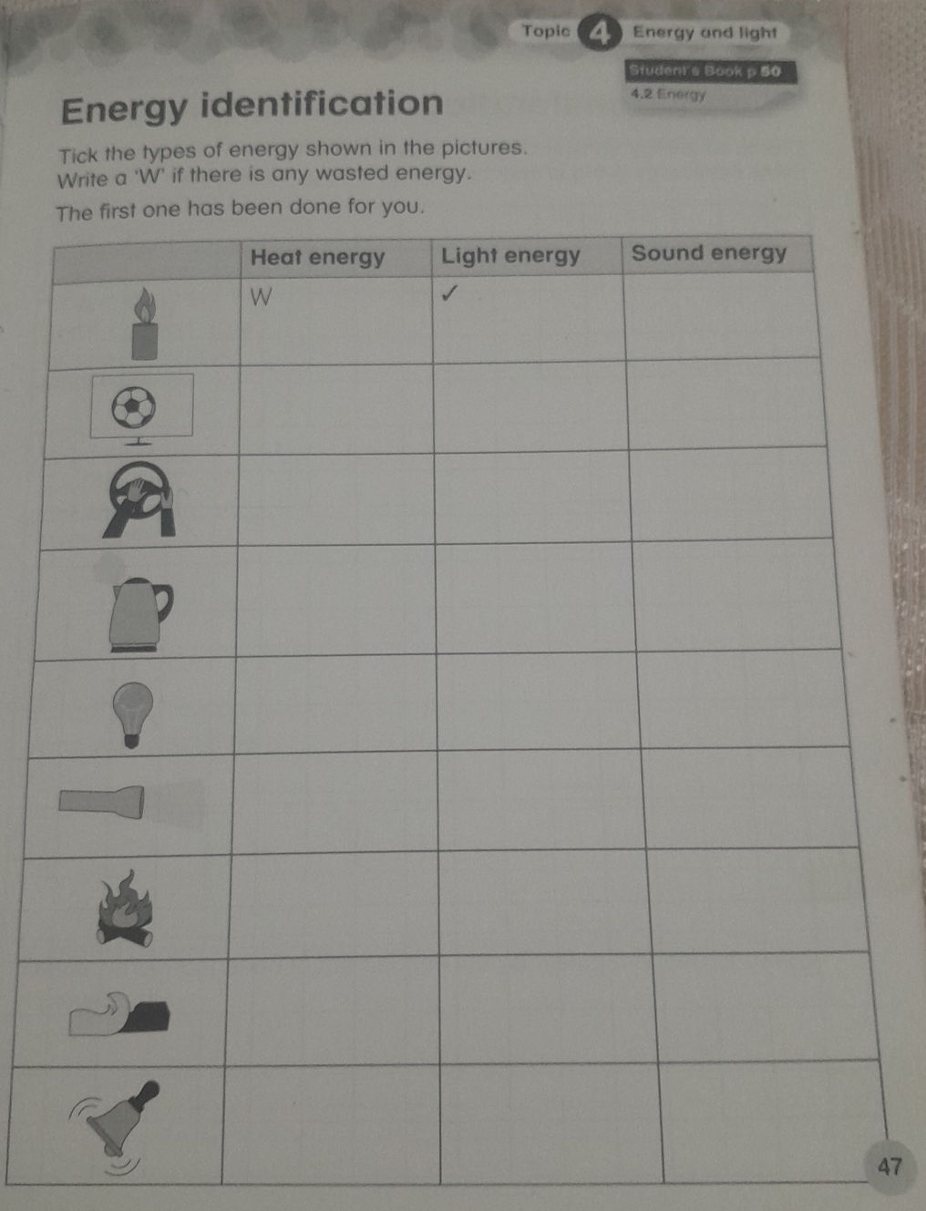 Energy identification Tick the types of | StudyX