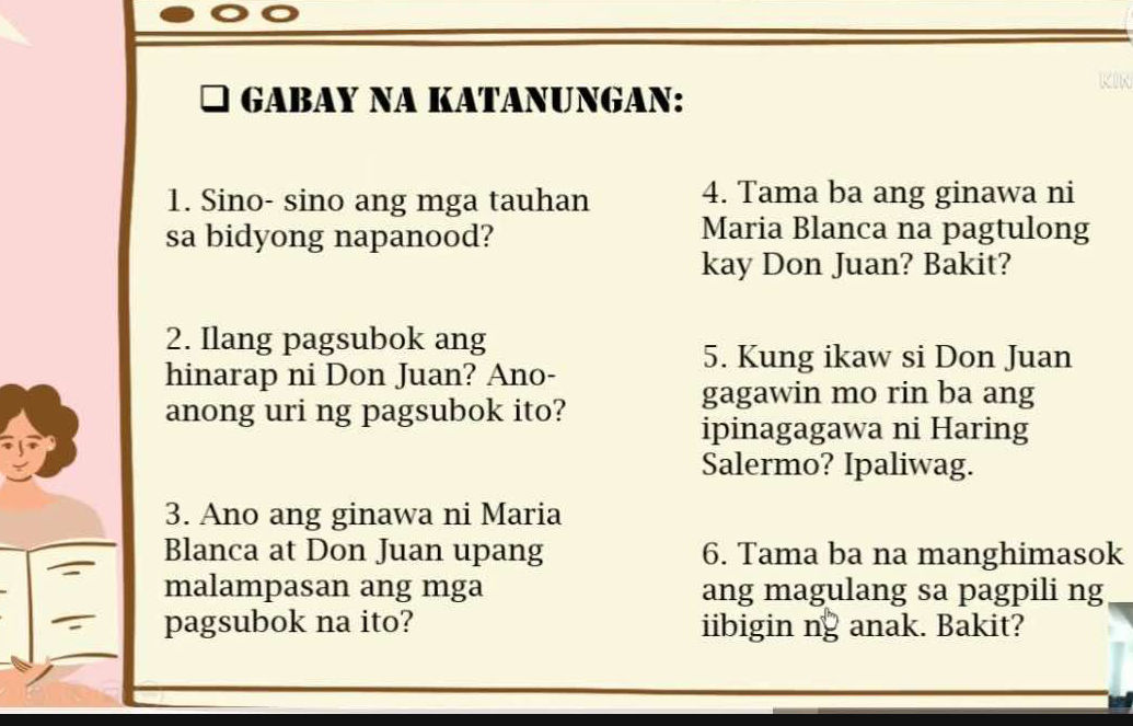 GABAY NA KATANUNGAN: 1. Sino- sino ang mga | StudyX