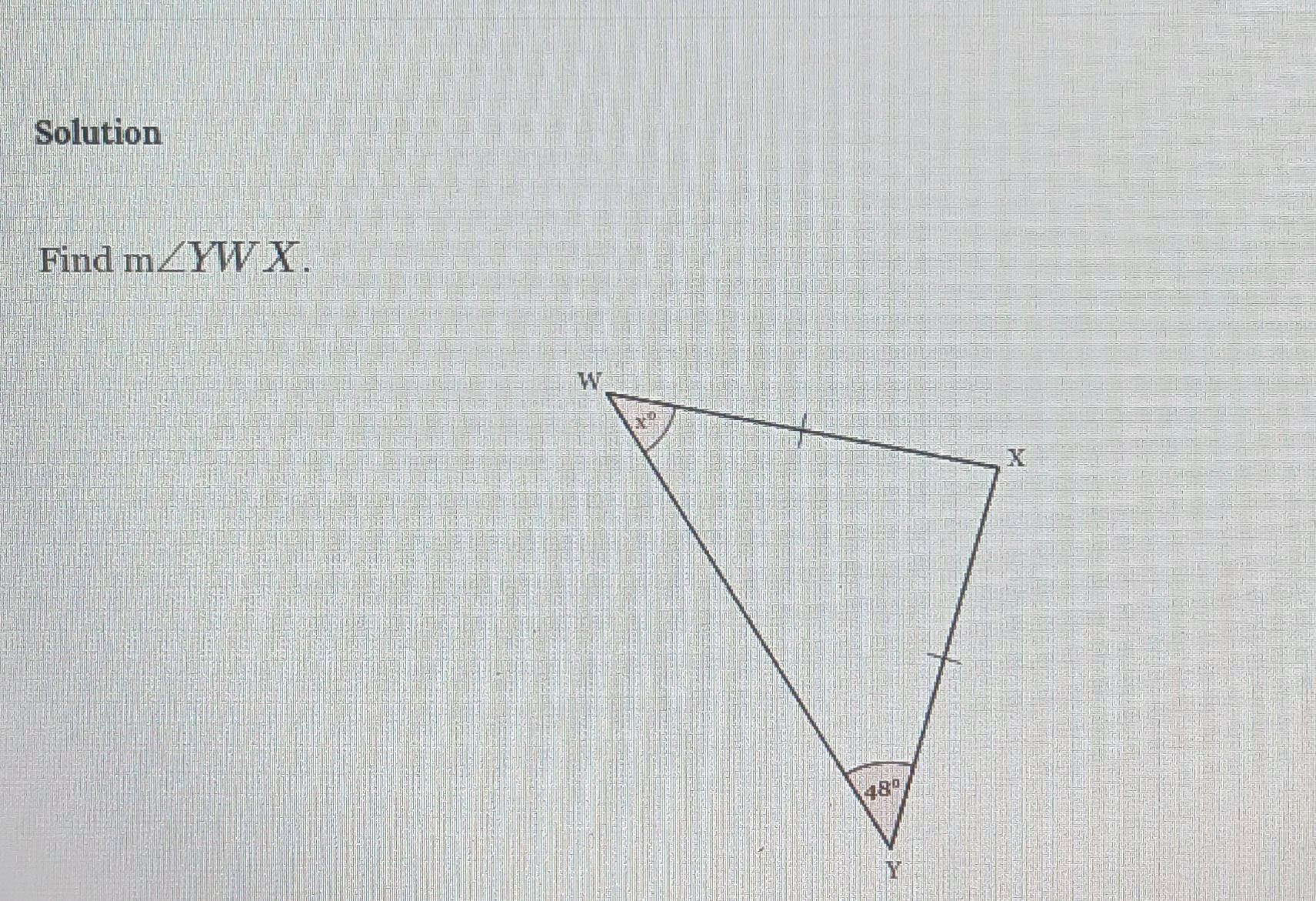 Find m∠YWX Geometry Problem | StudyX