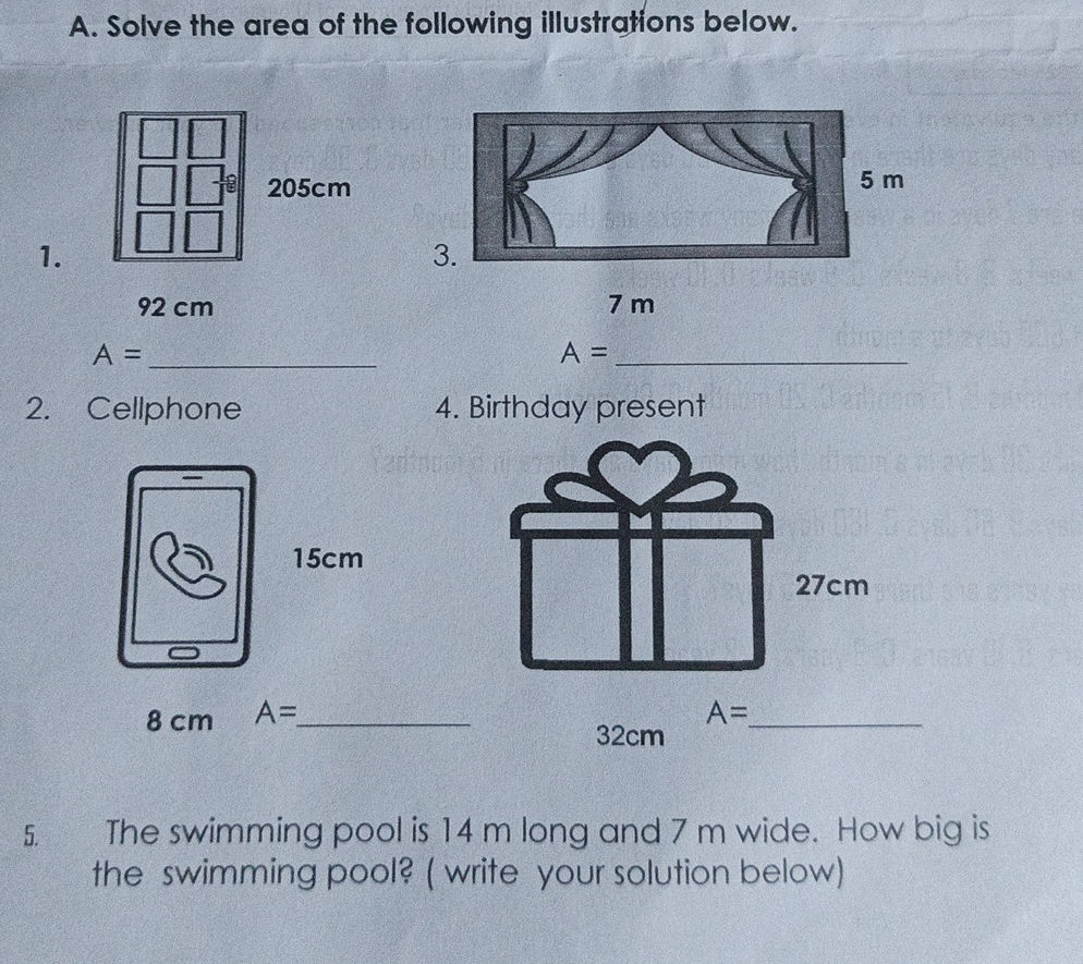 A. Solve the area of the following | StudyX