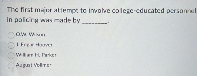 The first major attempt to involve