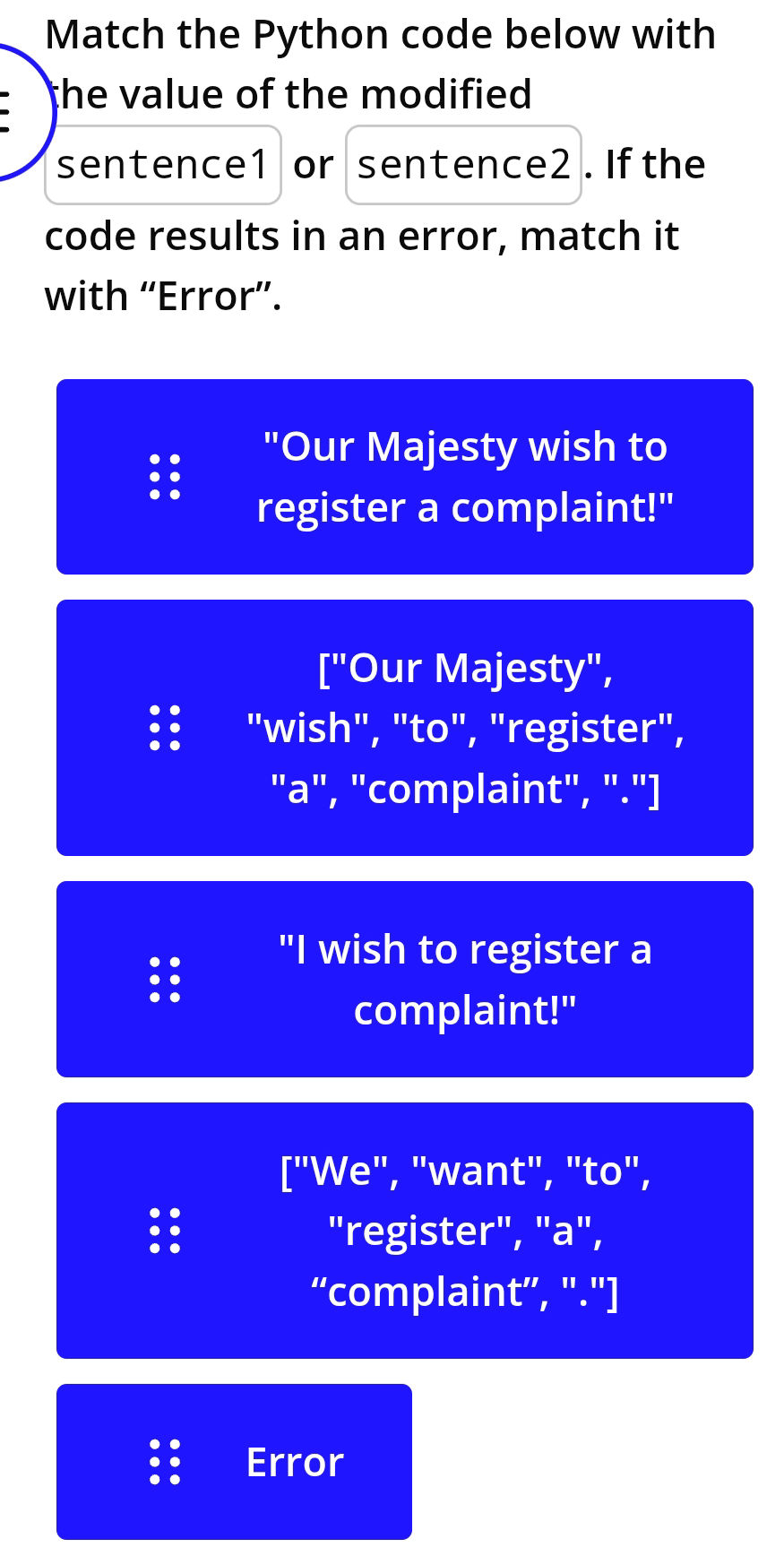 Match the Python code below with the value | StudyX