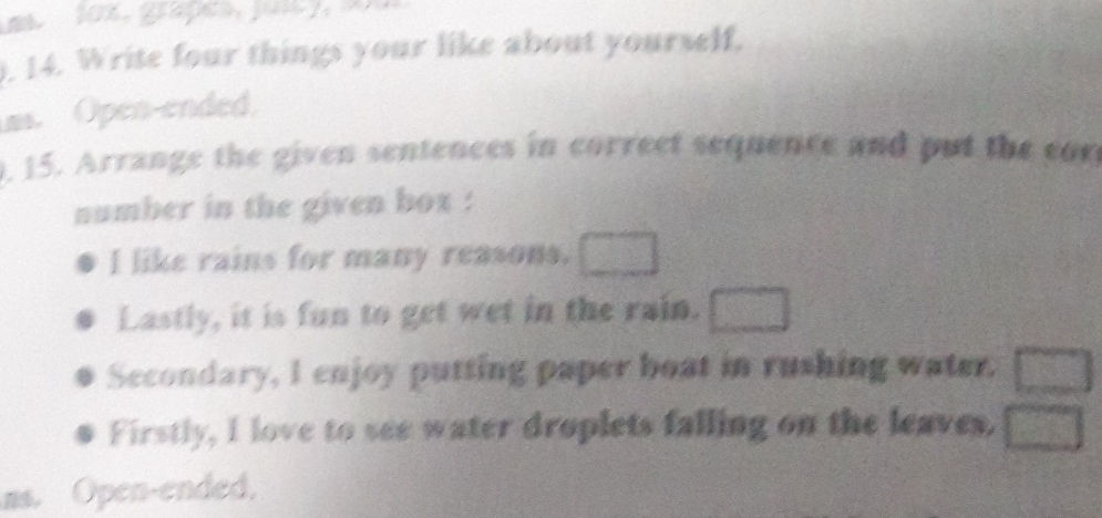 15. Arrange the given sentences in correct | StudyX