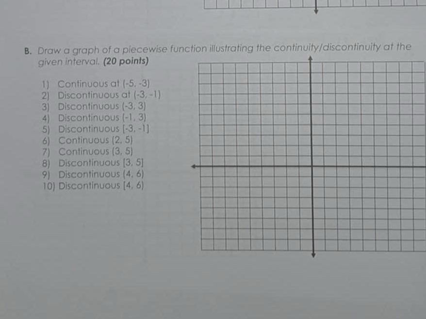 B. Draw a graph of a piecewise function | StudyX