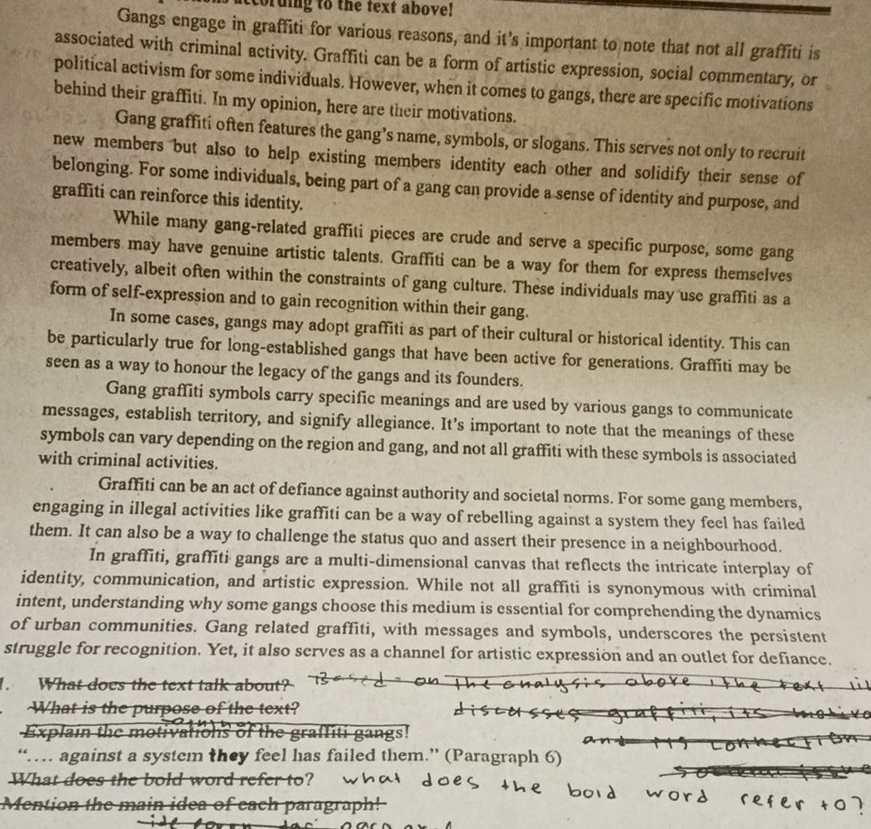 1. What does the text talk about? Based on | StudyX