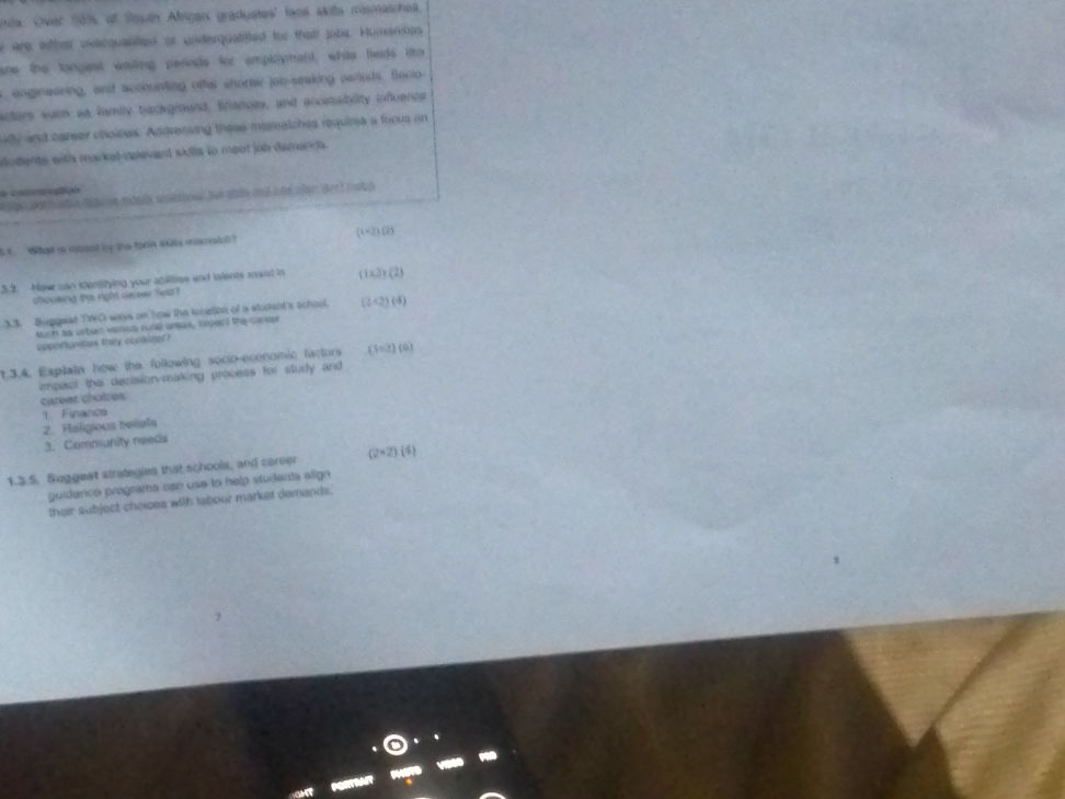 1.3.1 What is meant by the skills mismatch? | StudyX