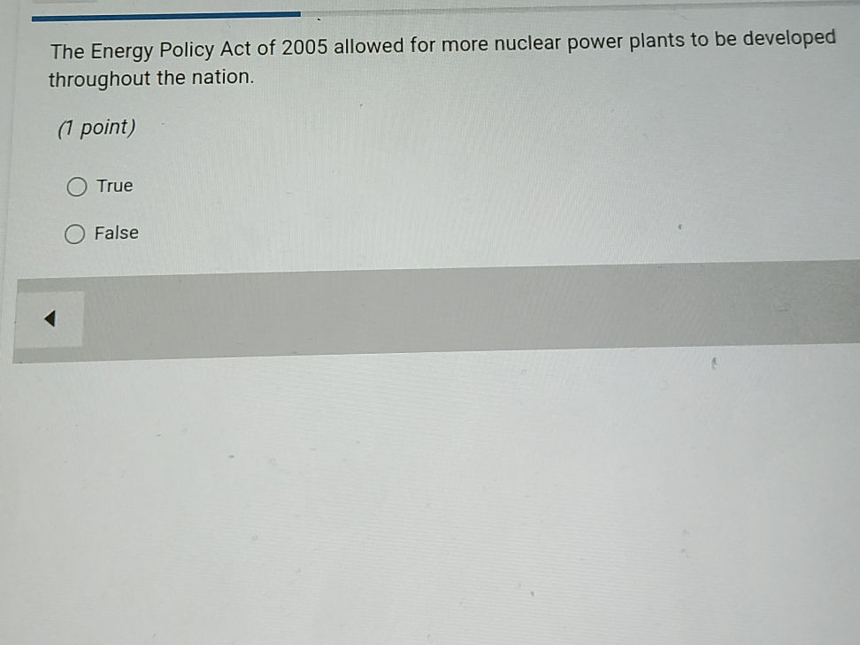 The Energy Policy Act of 2005 allowed for | StudyX
