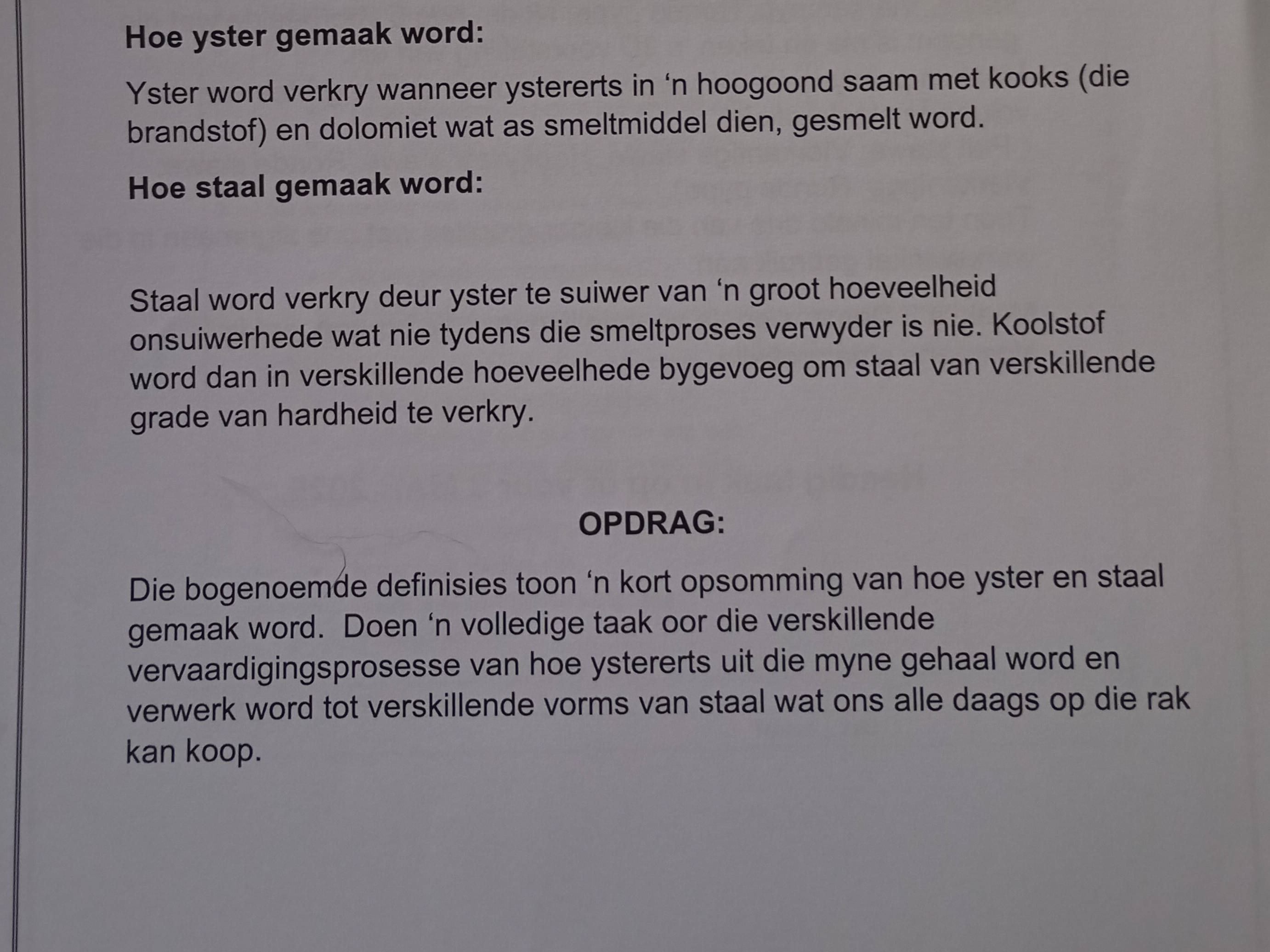 Hoe yster gemaak word: Yster word verkry