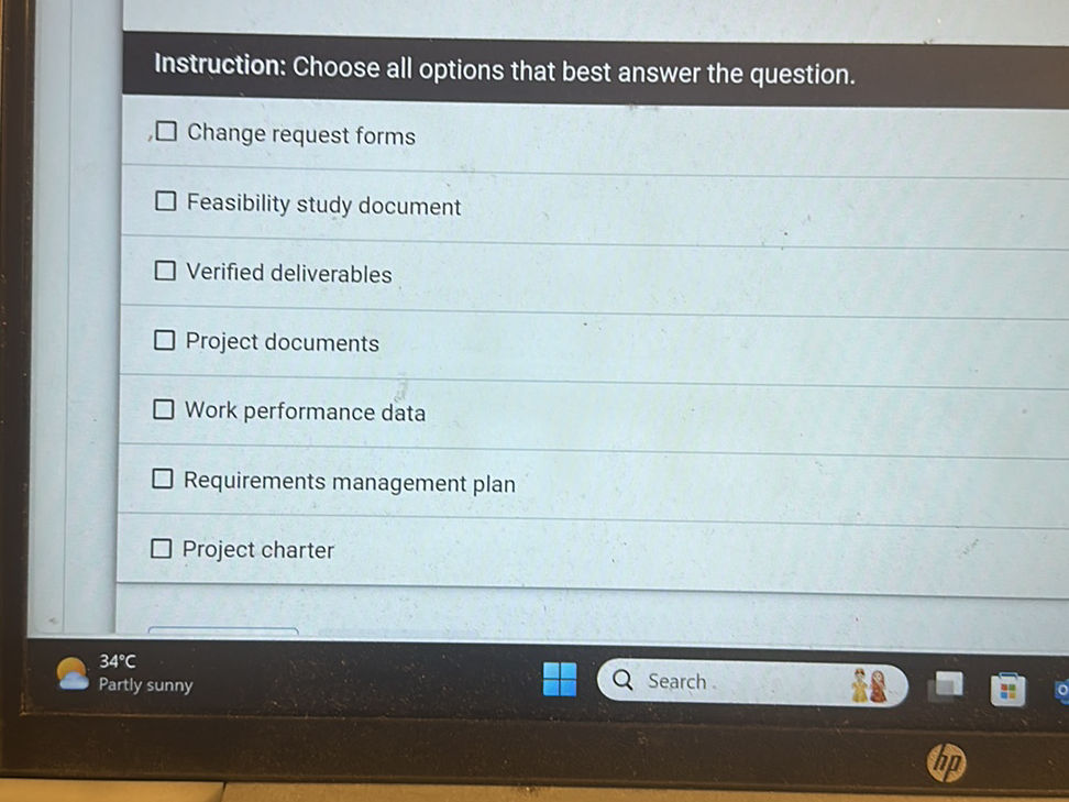 Instruction: Choose all options that best | StudyX