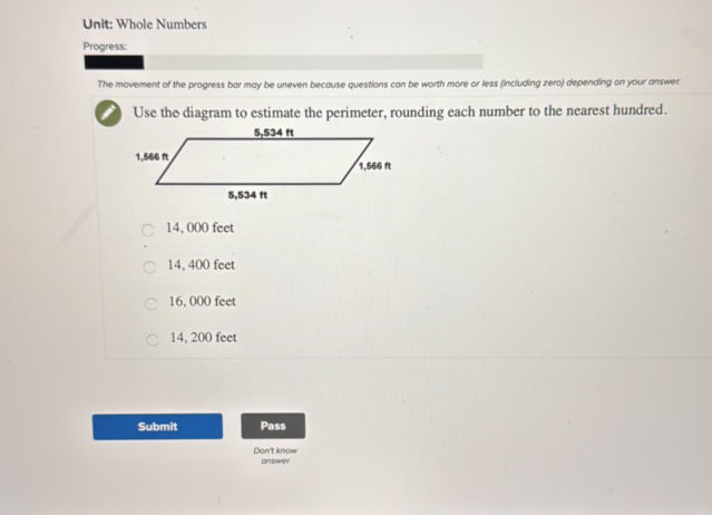Use the diagram to estimate the perimeter, | StudyX