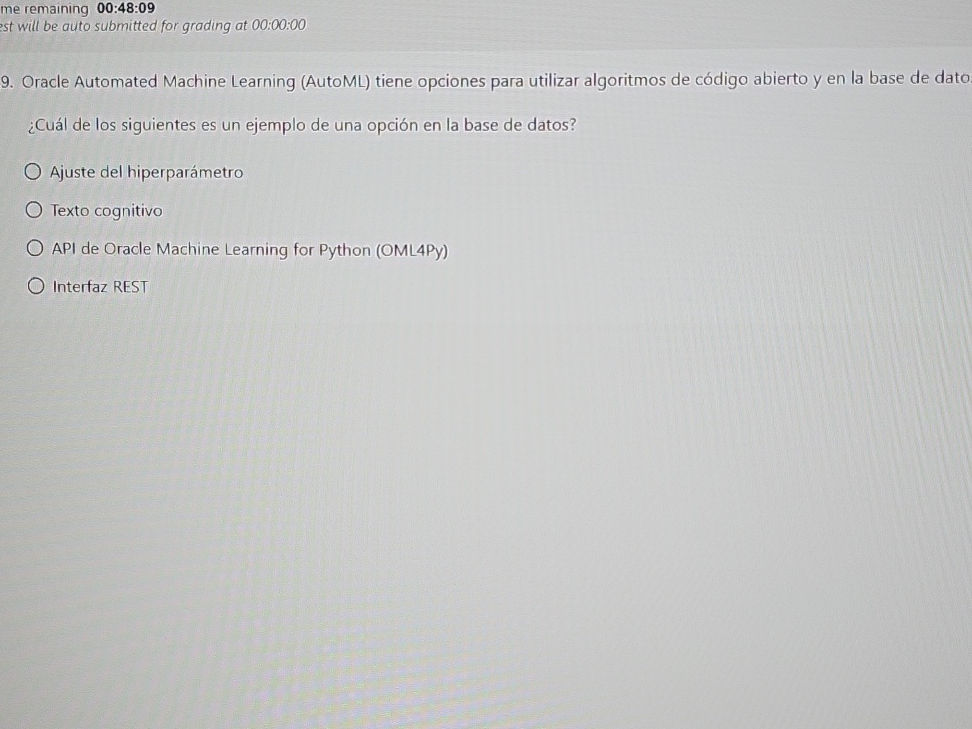 9. Oracle Automated Machine Learning | StudyX