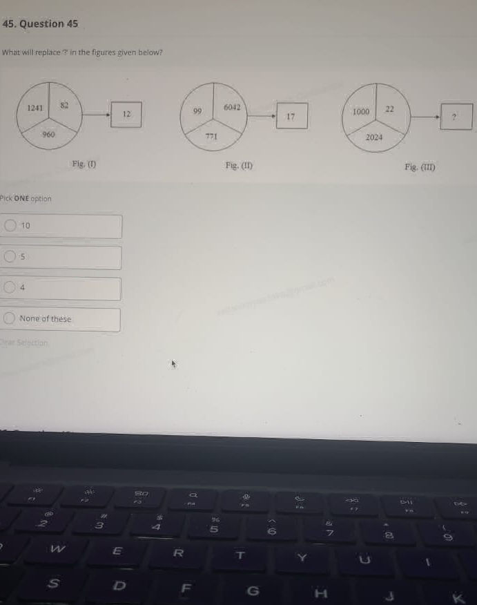45. Question 45 What will replace ? in the | StudyX