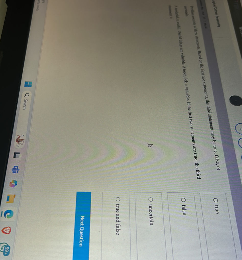 Problem consists of three statements. Based | StudyX