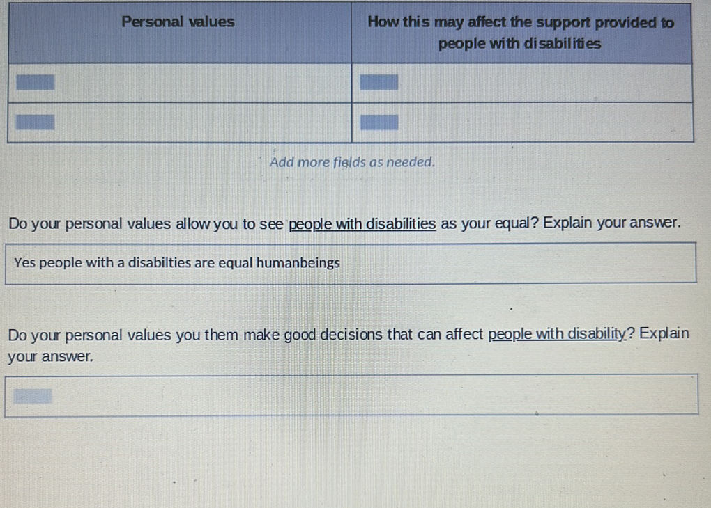 Personal values How this may affect the | StudyX