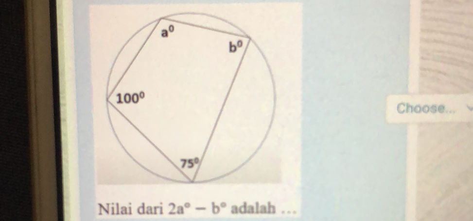 The image shows a cyclic quadrilateral with | StudyX